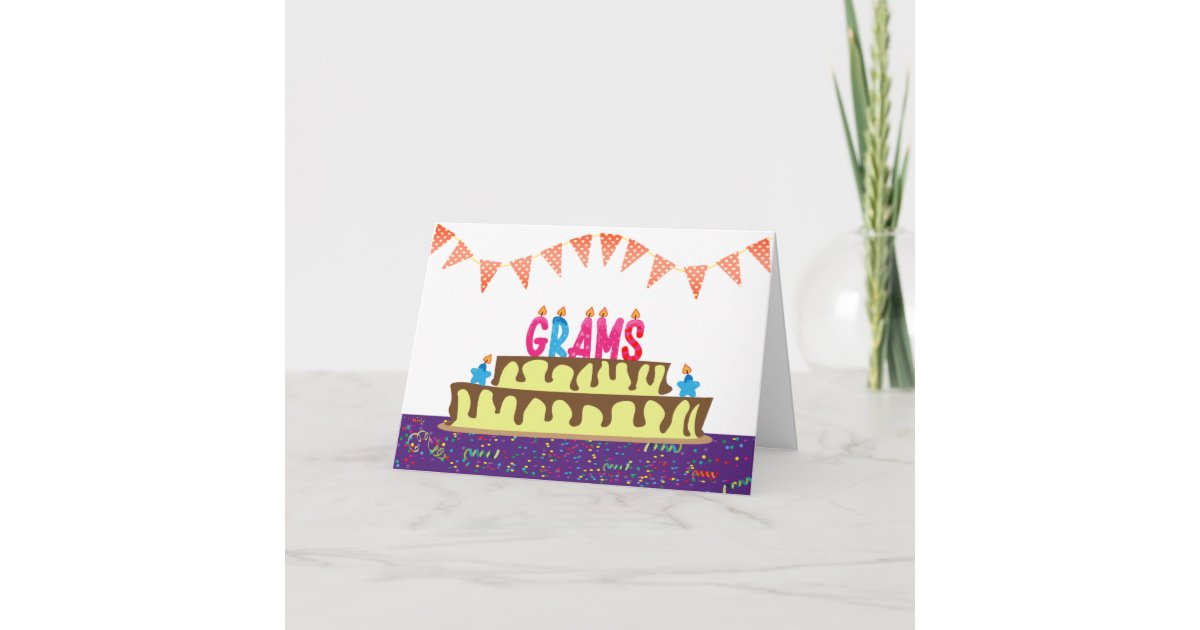 Birthday Card for Grams | Zazzle