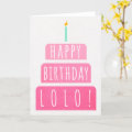 Birthday Card for Lolo | Zazzle
