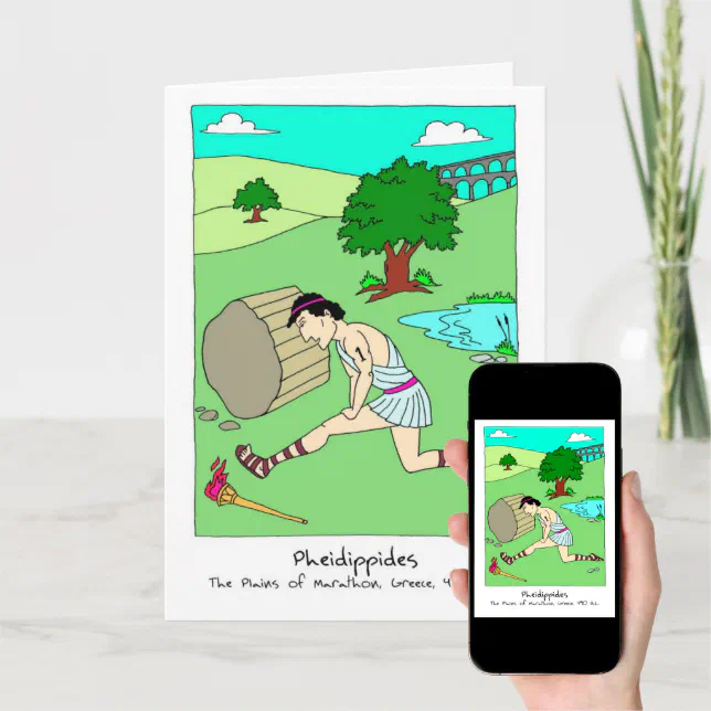 Birthday Card for Marathoner - Pheidippides | Zazzle