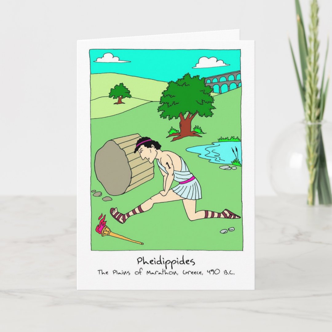 Birthday Card for Marathoner - Pheidippides | Zazzle