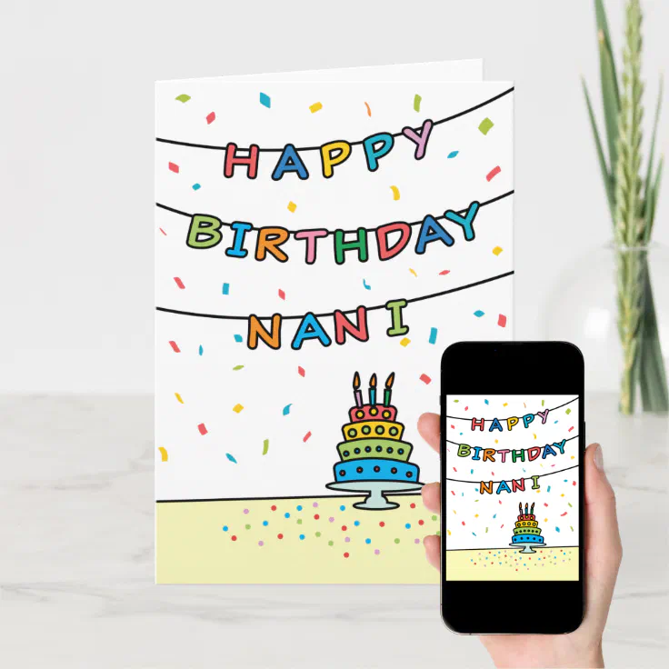 Birthday Card for Nani | Zazzle