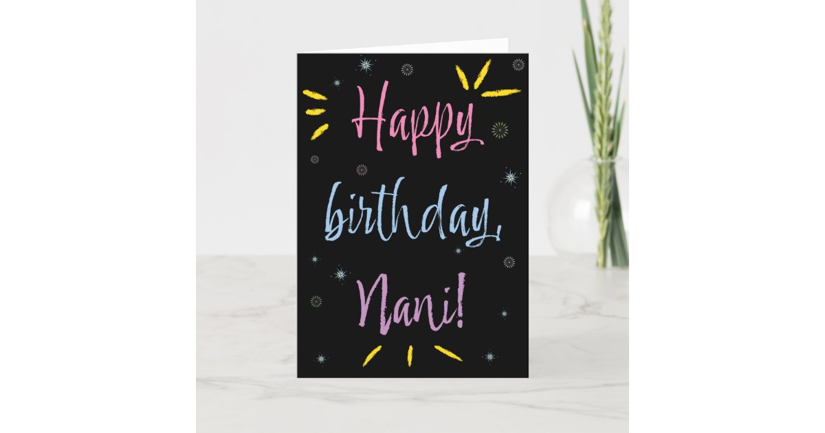 Birthday Card for Nani | Zazzle