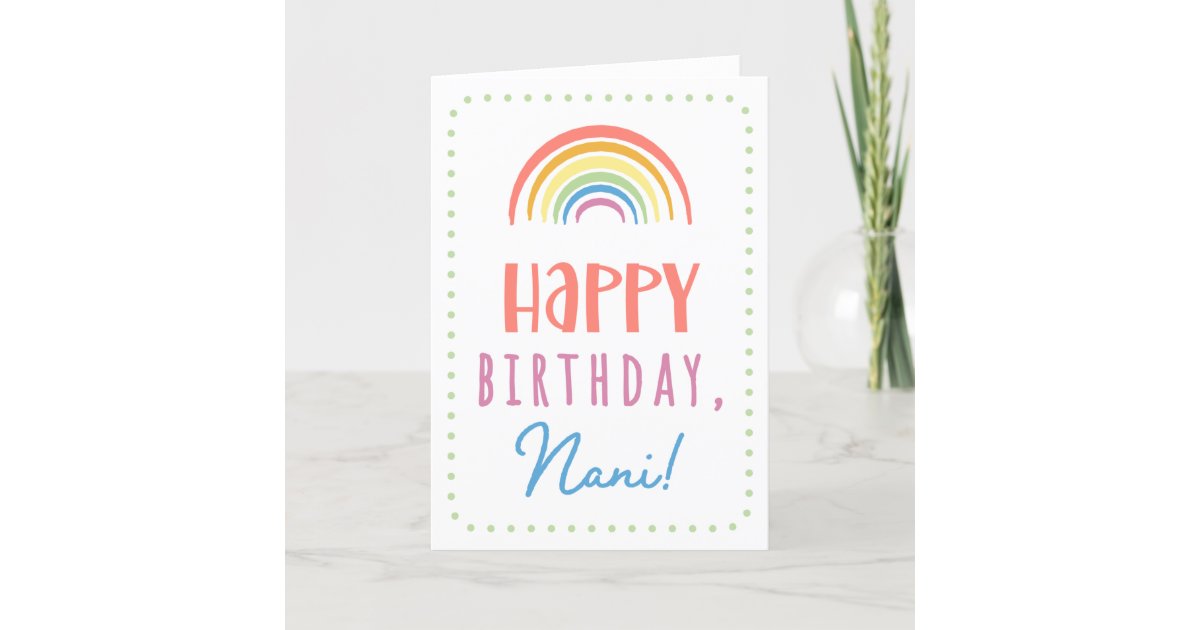 Birthday Card for Nani | Zazzle