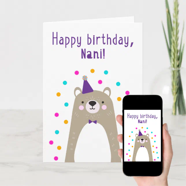 Birthday Card for Nani | Zazzle