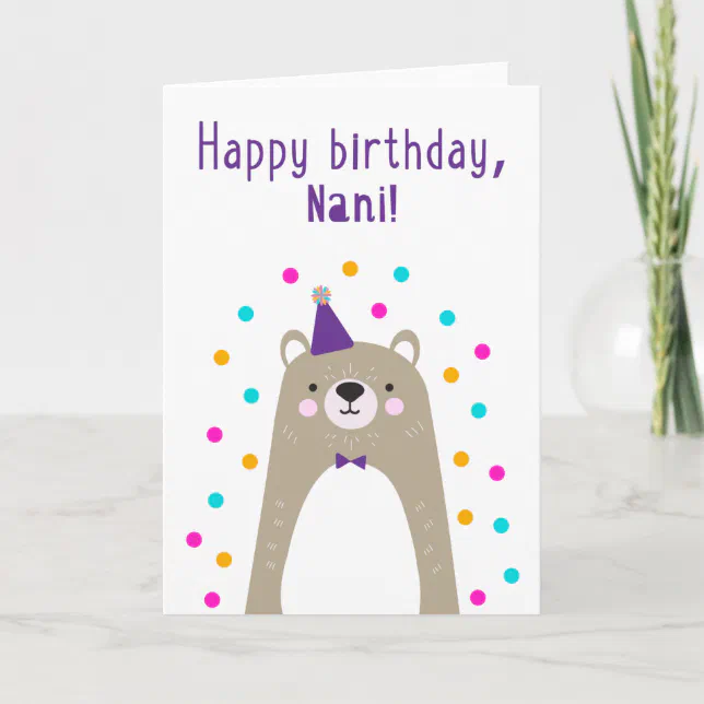 Birthday Card for Nani | Zazzle