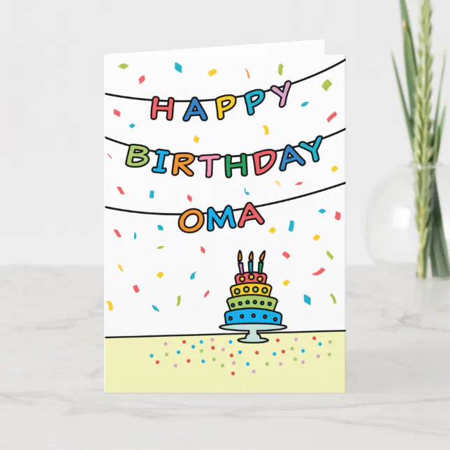 Birthday Card for Oma | Zazzle
