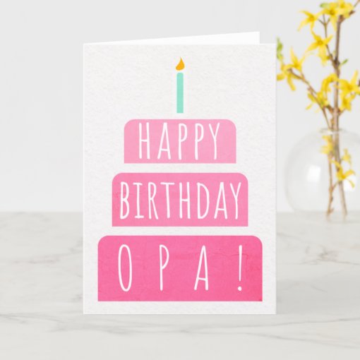 Birthday Card for Opa | Zazzle