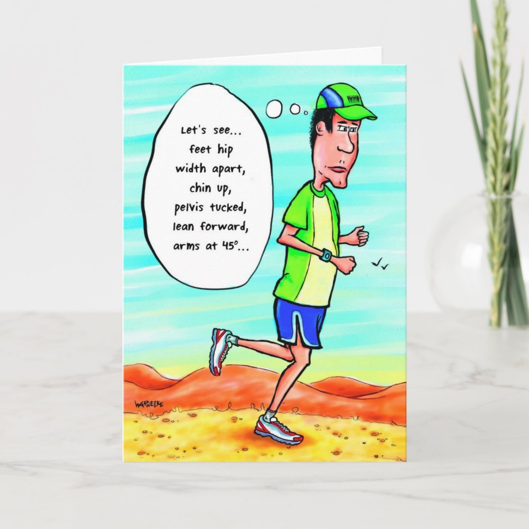 Birthday Card for Runner - Chi Running | Zazzle