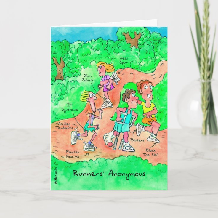 Birthday Card for Runner - Runners Anonymous | Zazzle