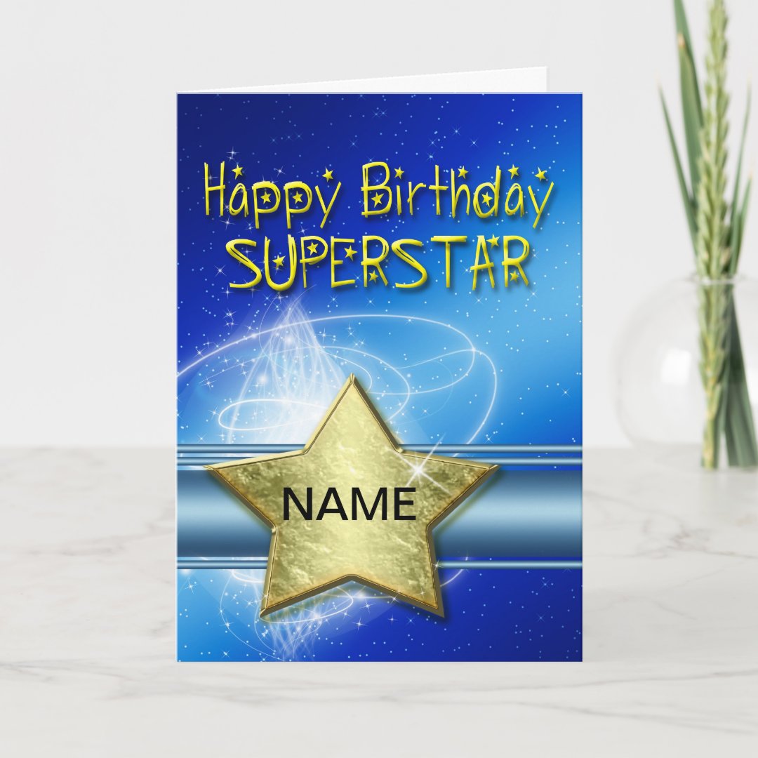 Birthday card for Superstar | Zazzle