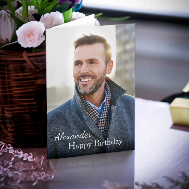 Birthday Card Photo Custom | Zazzle