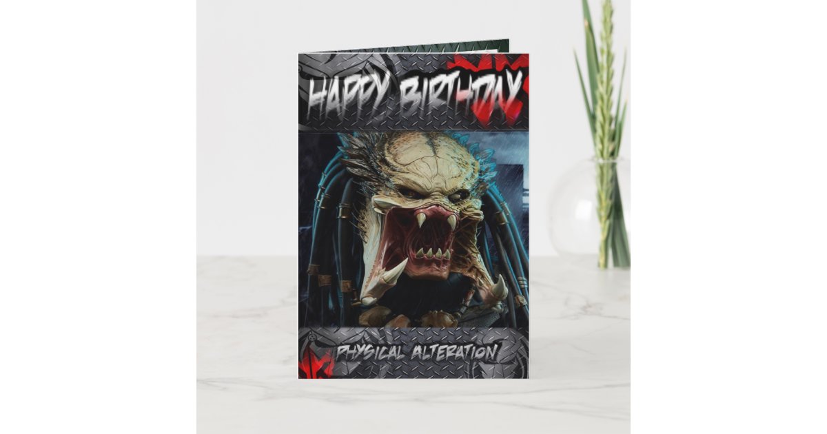 Birthday card predator | Zazzle