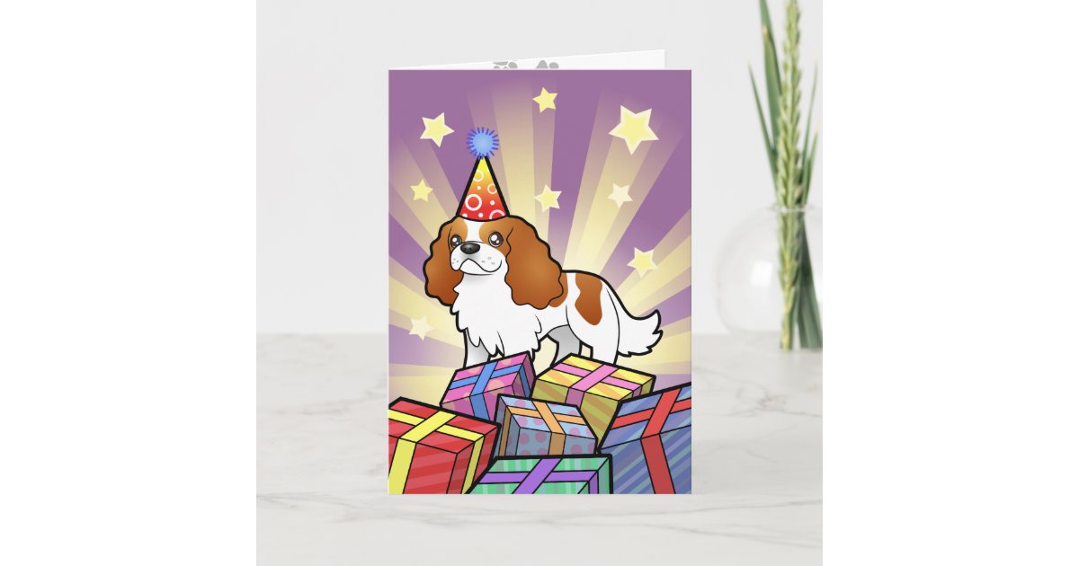 Birthday Cavalier King Charles Spaniel Card | Zazzle