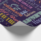 Birthday Celebration! Typography Custom NAME AGE Wrapping Paper | Zazzle