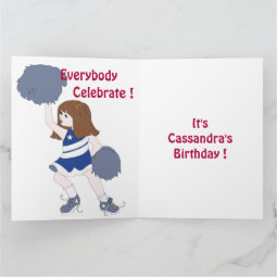 Birthday Cheerleader Card | Zazzle