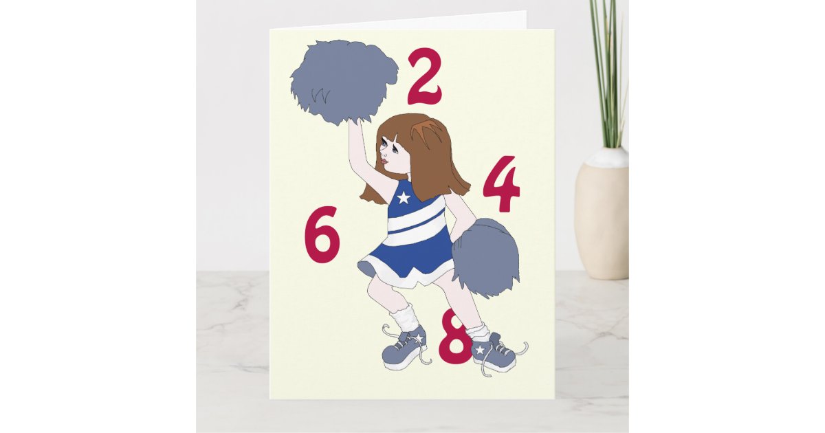 Birthday Cheerleader Card | Zazzle
