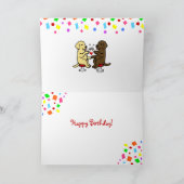 Birthday Chocolate Lab and Yellow Lab Card | Zazzle