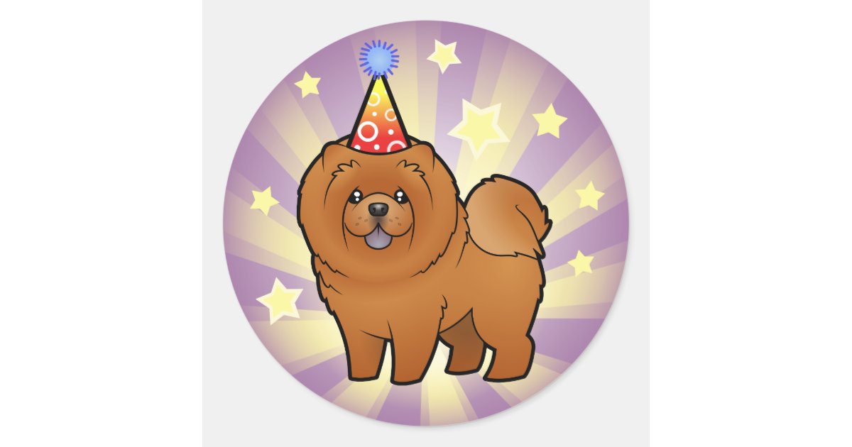 Birthday Chow Chow Classic Round Sticker | Zazzle