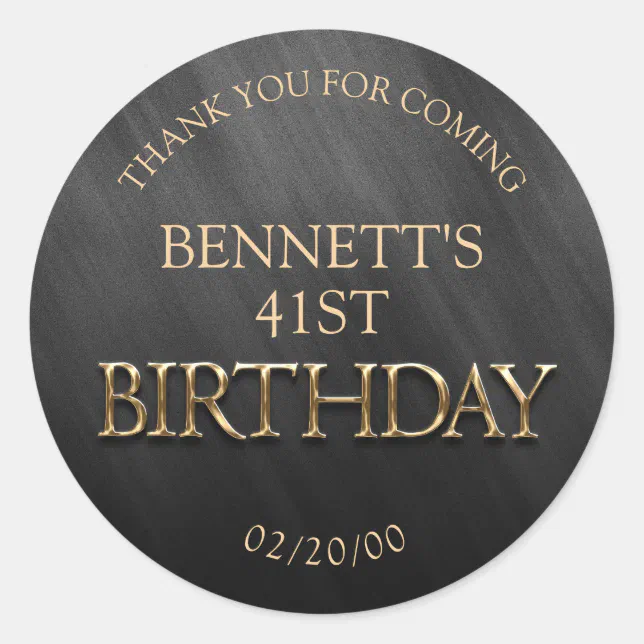 Birthday Classic Round Sticker | Zazzle