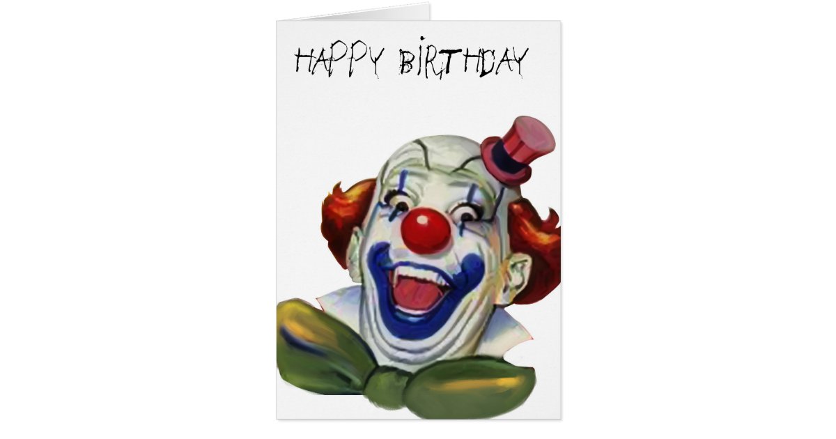 Birthday clown card | Zazzle.com