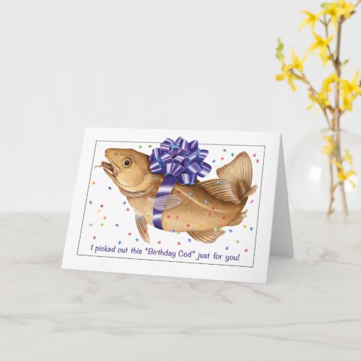 Birthday Cod Birthday Card | Zazzle