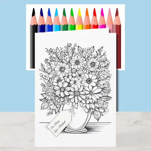coloring book birthday cards