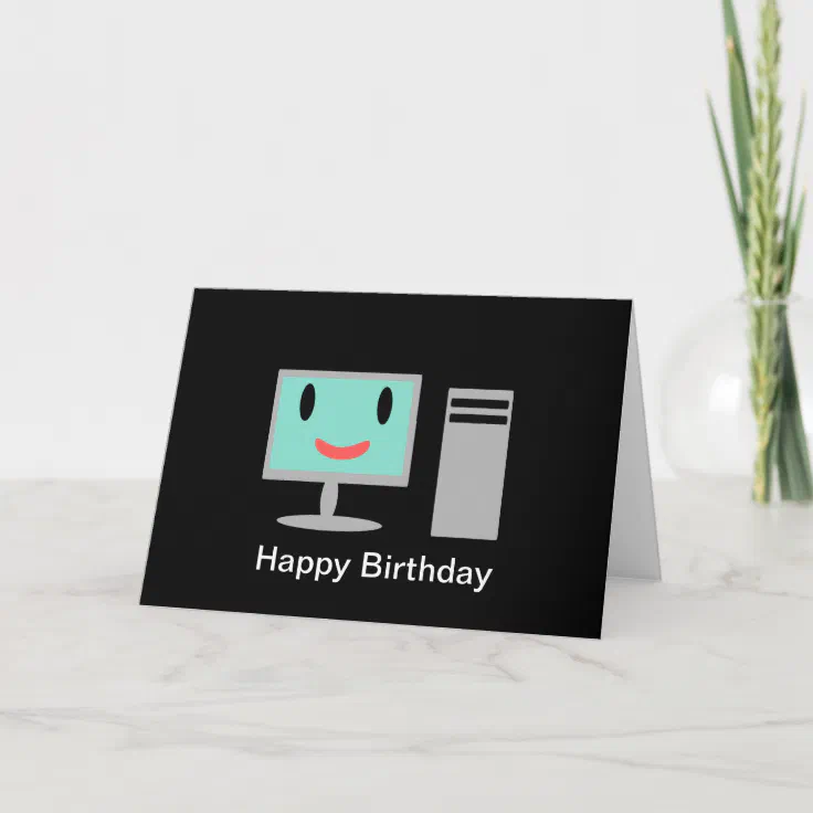 Birthday Computer Card | Zazzle