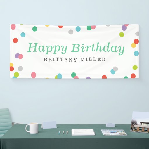 Birthday Confetti Banner | Zazzle