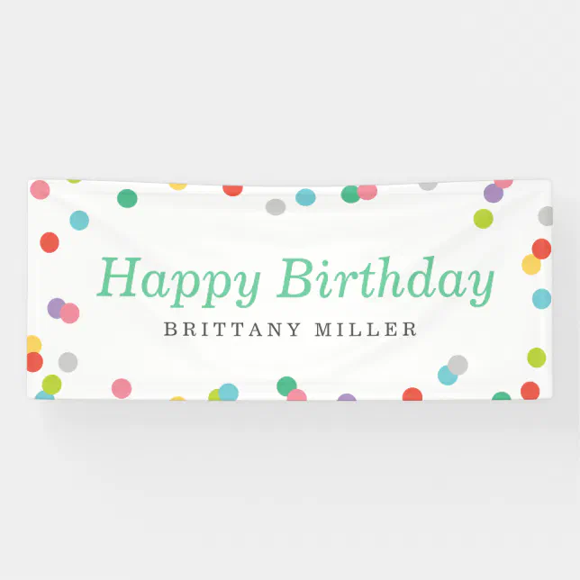 Birthday Confetti Banner | Zazzle
