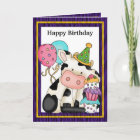 Birthday Greeting Cows' Trio Card | Zazzle.com