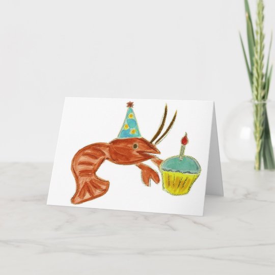 Birthday Crawfish Cupcake Card | Zazzle.com