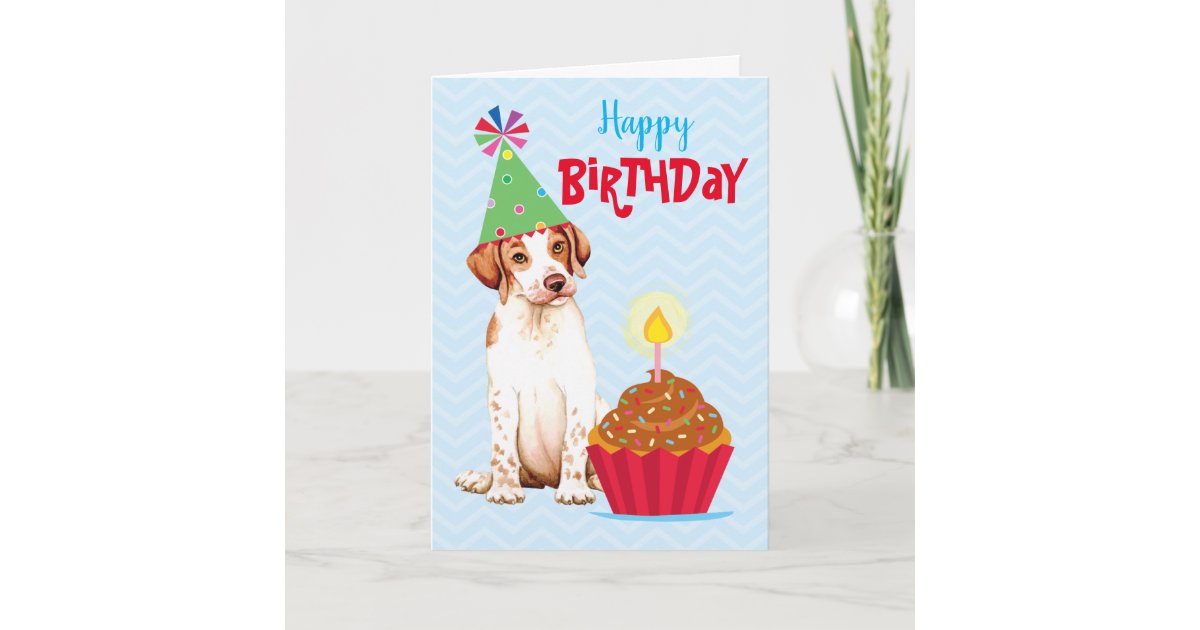 Birthday Cupcake Pointer Card | Zazzle