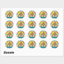 Birthday Cupcake - Pomeranian Classic Round Sticker | Zazzle