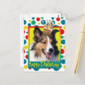 Birthday Cupcake - Sheltie Postcard | Zazzle