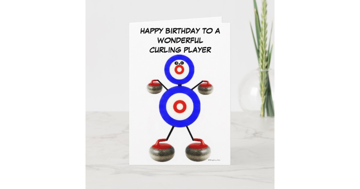 Birthday Curling Player Card | Zazzle
