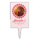 Birthday Custom Photo Heart Circle Frame Cake Topper | Zazzle