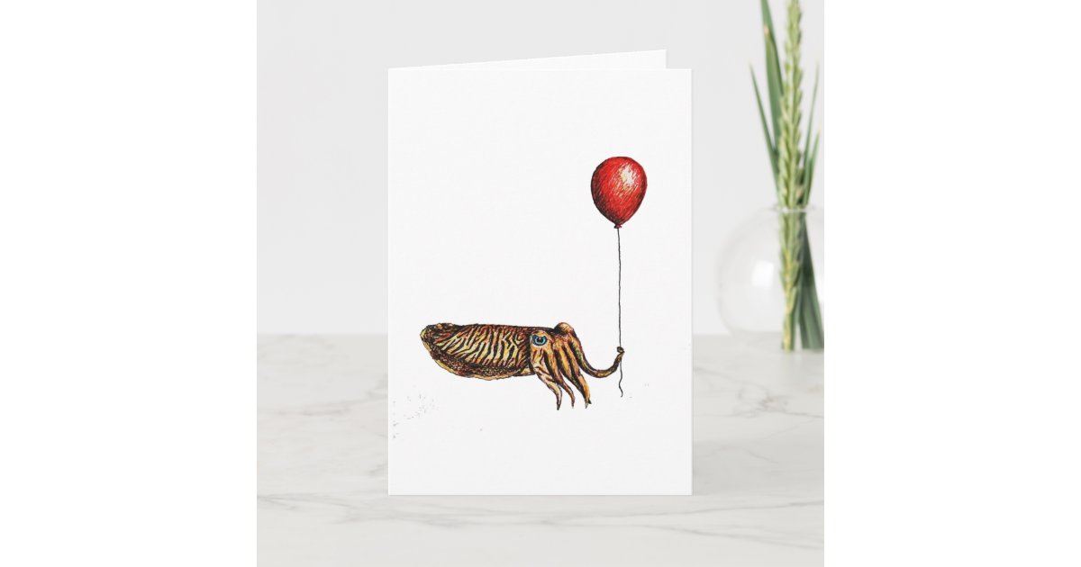 Birthday Cuttlefish Card | Zazzle