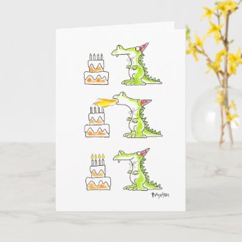 BIRTHDAY DRAGON by Boynton Card | Zazzle