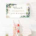 Birthday eucalyptus greenery modern welcome banner | Zazzle