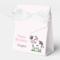 Birthday Favor Box with a Cute Cow | Zazzle