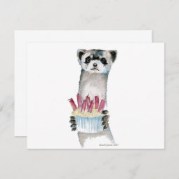Birthday Ferret Card | Zazzle