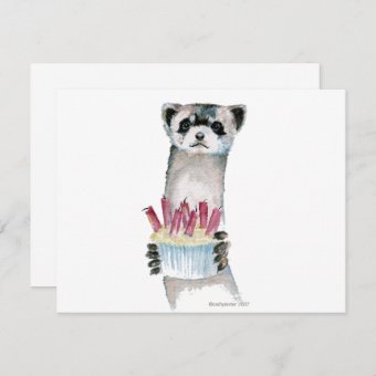 Birthday Ferret Card | Zazzle