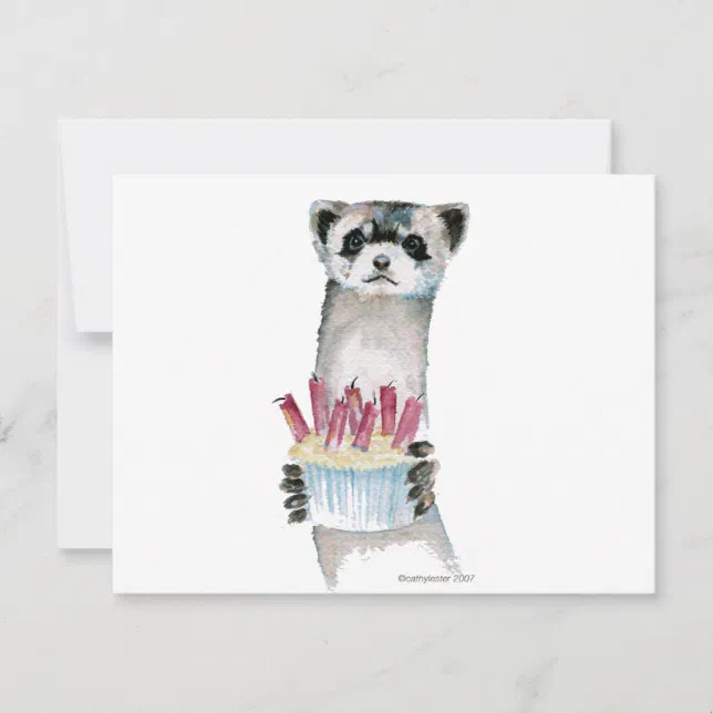 Birthday Ferret Card | Zazzle