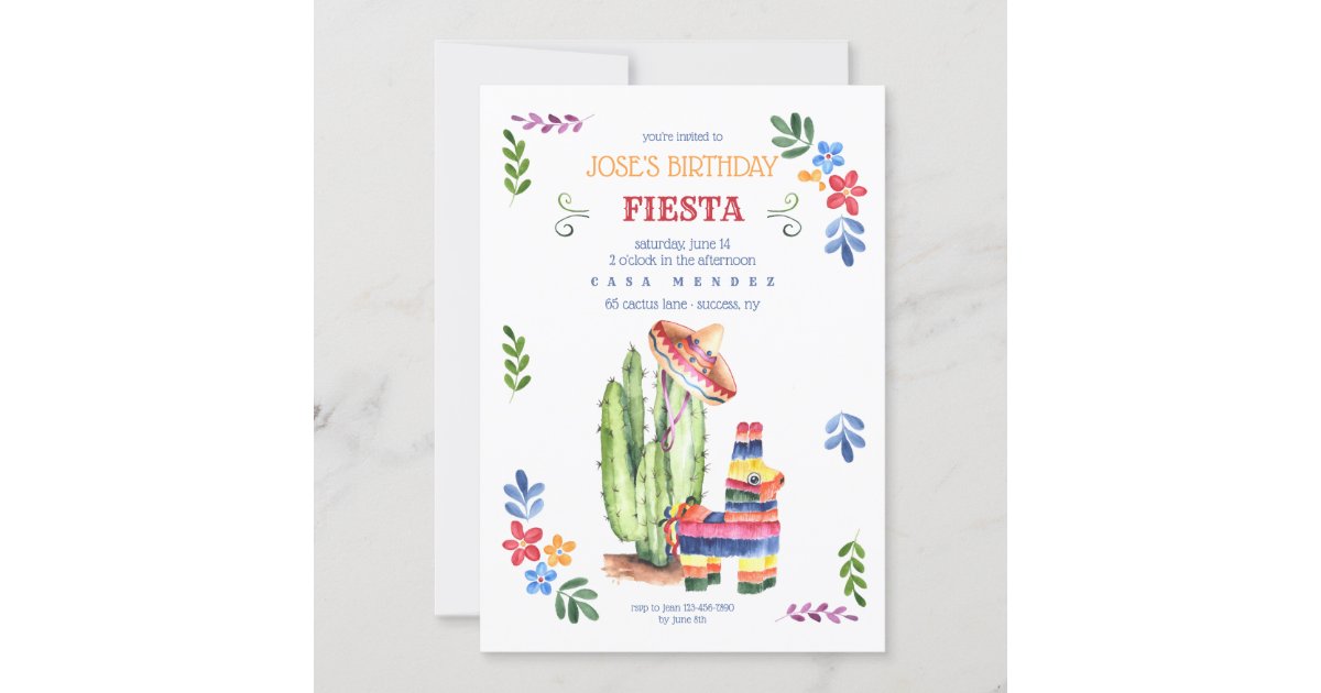 Birthday Fiesta Invitation | Zazzle