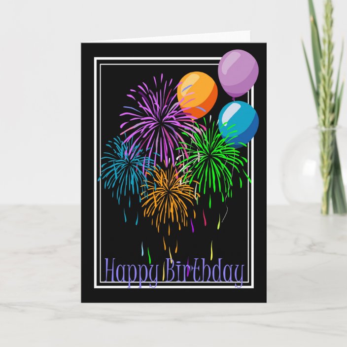 Birthday Fireworks Card | Zazzle.com