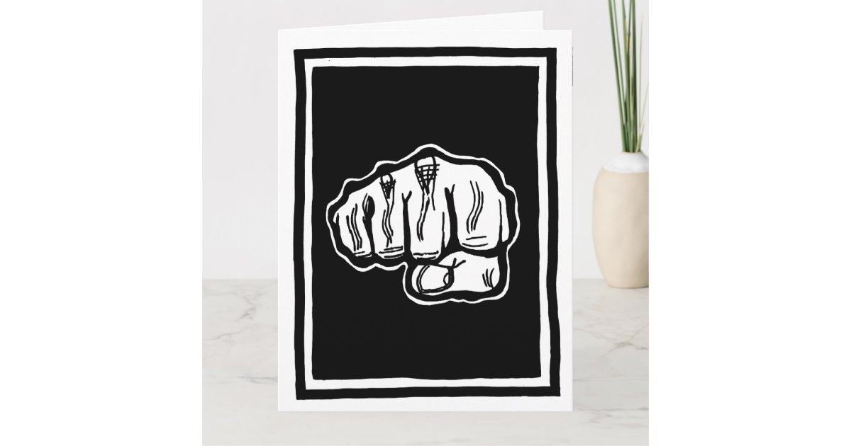Birthday Fist Bump greeting card by FacePrints | Zazzle