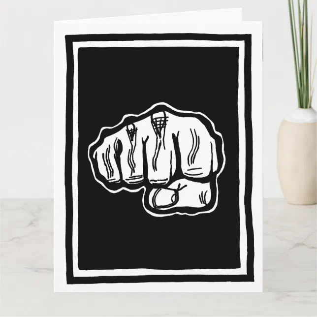 Birthday Fist Bump greeting card by FacePrints | Zazzle