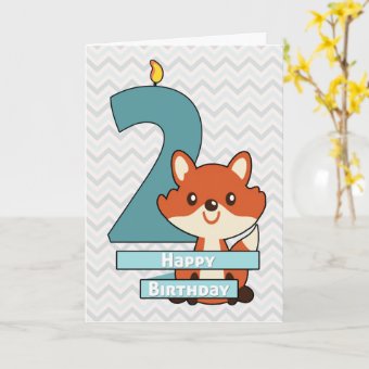 Birthday for a Child Turning Two Years Old Card | Zazzle