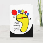 Birthday for Reflexologist, Balloon Toes on Foot Card | Zazzle