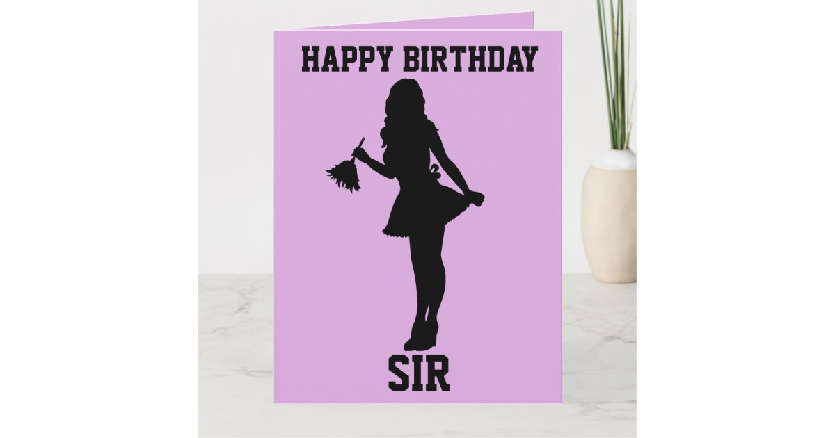 BIRTHDAY FRENCH MAID HUSBAND BIG GREETING CARD | Zazzle